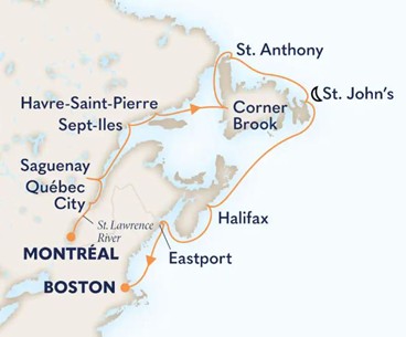 Canada & New England Circle Cruise Including Havre-Saint-Pierre, Québec ...